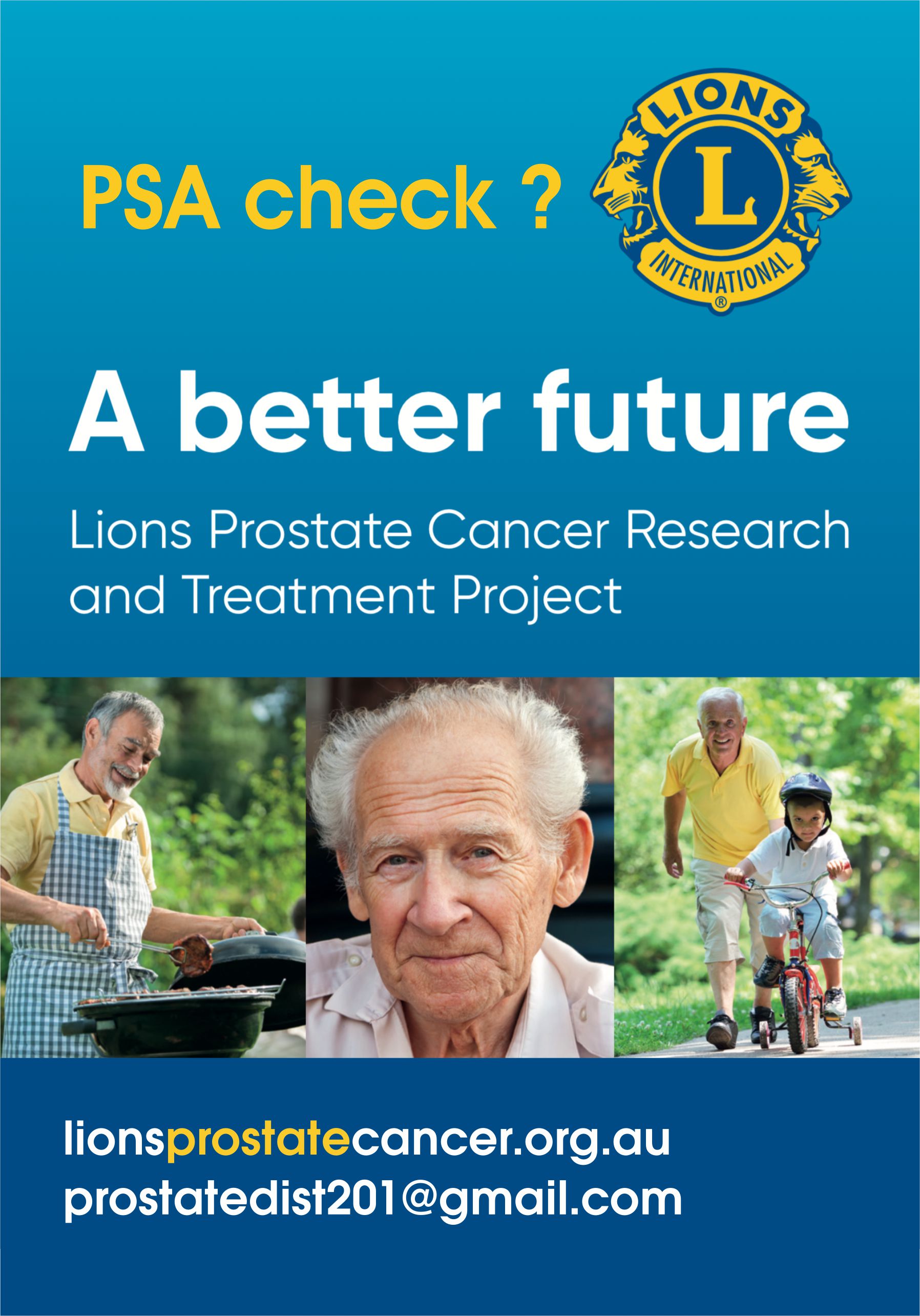 PSA Check ? – Lions Prostate Cancer Research & Treatment Project